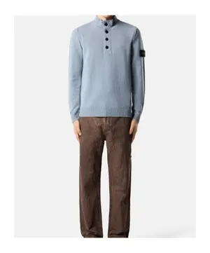 Stone Island Regular-fit Half-zip Jumper With Button Placket