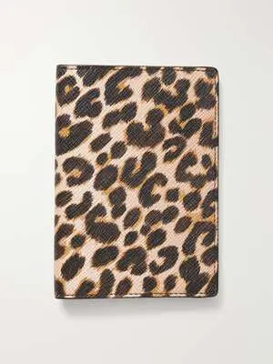 Smythson Panama Leopard-print Leather Passport Holder