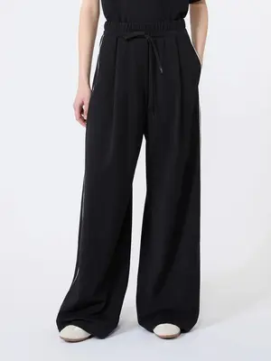 Max Mara Contrast Trim Wide-leg Pants