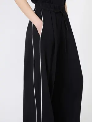 Max Mara Contrast Trim Wide-leg Pants