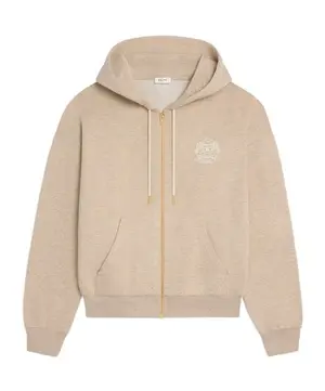 Celine Zipped Blason Hoodie In Cashmere Cotton