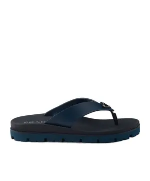 Prada Rubber Thong Sandals - Blue