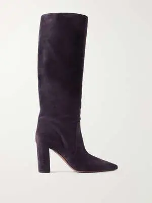 Paris Texas Anja 85 Suede Knee Boots - Violet