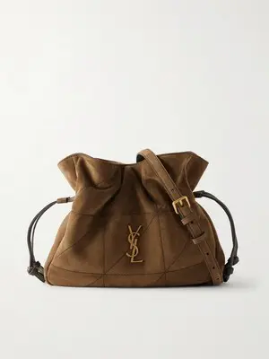Saint Laurent Jamie Quilted Suede Shoulder Bag - Brown