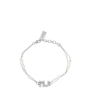 Marc Jacobs Logo Charm Embellished Bracelet