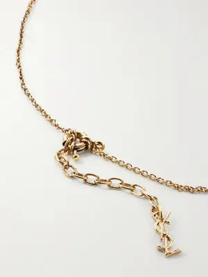 Saint Laurent Tone Charm Necklace