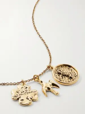 Saint Laurent Tone Charm Necklace