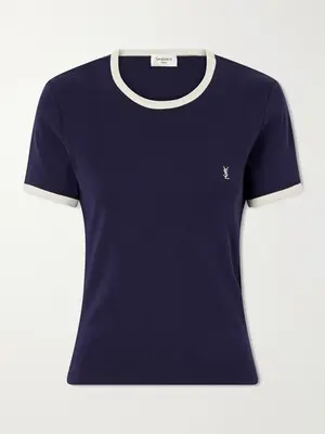 Saint Laurent Embroidered T-shirts For Women