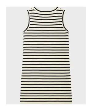 Celine Triomphe Marinière Mini Dress In Wool