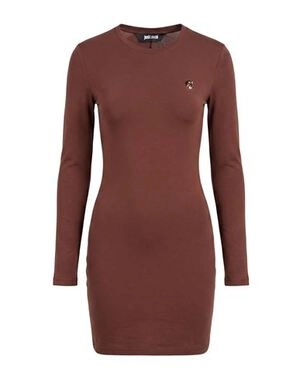 Just Cavalli Cotton And Elastane Long Sleeve Mini Dress