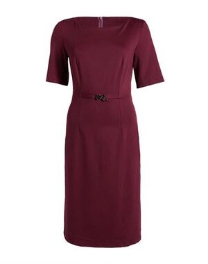 MANILA GRACE Midi Dress Burgundy Size Viscose, Polyamide, Elastane - Red