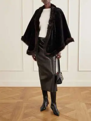 Nour Hammour Shearling Shawl