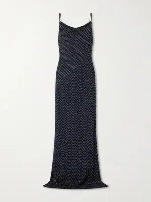 Missoni Chevron Metallic Crochet-knit Maxi Dress