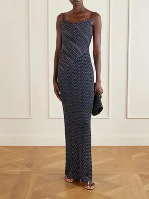 Missoni Chevron Metallic Crochet-knit Maxi Dress