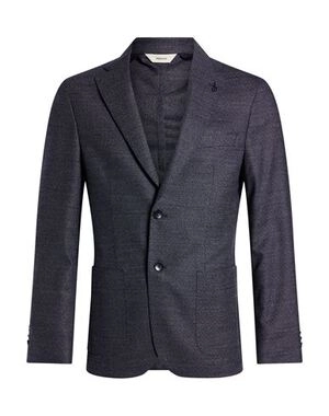 PAOLONI Blazer Slate Size Virgin Wool, Elastane - Blue