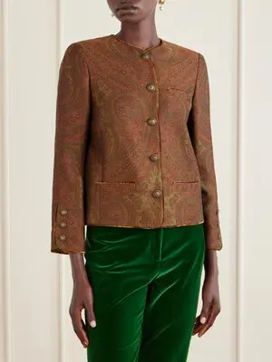 Etro Paisley-jacquard Crepe Blazer