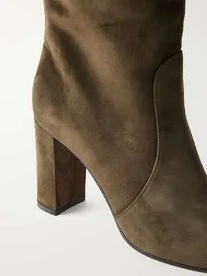 GIANVITO ROSSI Glen Cuissard 85 Over-the-knee Suede Boots - Army Green