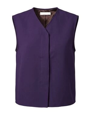 Liviana Conti Sleeveless Crepe Vest - Plum