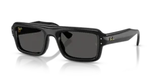 Ray-ban Rectangular Full Rim Sunglasses - Noir