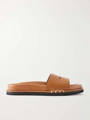 JW Anderson Fussbett Leather Slides - Tan
