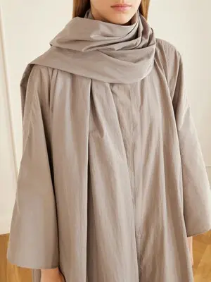 Magda Butrym Cotton-blend Trench Coat With Tonal Scarf