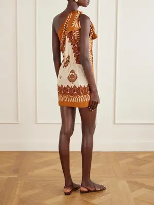 Johanna Ortiz Sun Traveller Printed Cotton-voile Mini Dress - Orange