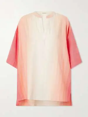 MARRAKSHI LIFE Striped Cotton Coverup - Red