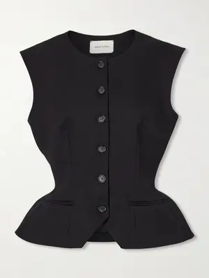 Magda Butrym Silk And Cashmere-blend Crepe Vest