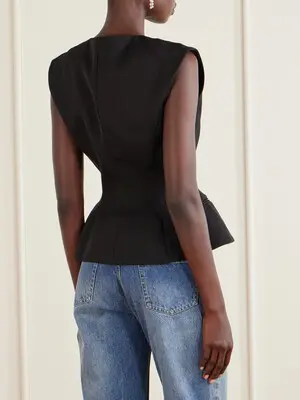 Magda Butrym Silk And Cashmere-blend Crepe Vest