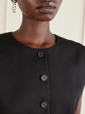 Magda Butrym Silk And Cashmere-blend Crepe Vest