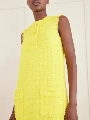 Dolce & Gabbana Sleeveless Tweed Mini Dress
