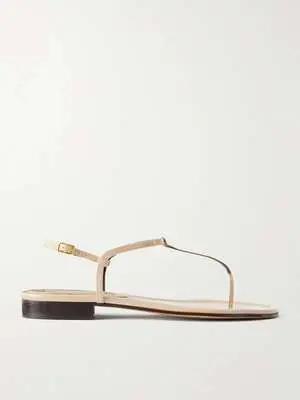 EMME PARSONS Cecilia Patent-leather Sandals - Beige