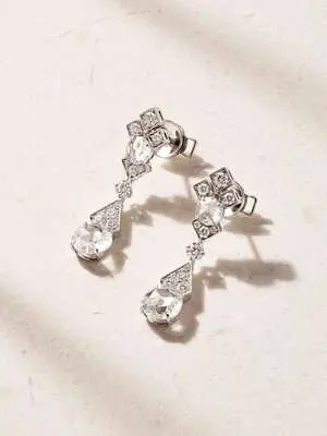 DAVID MORRIS Sempertino 18-karat White Diamond Earrings - Gold