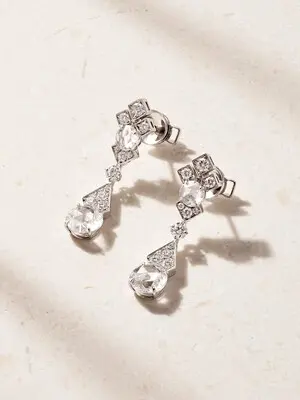 DAVID MORRIS 18-karat White Diamond Earrings - Gold