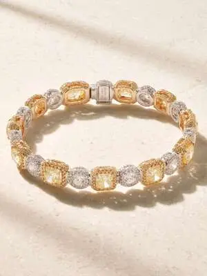 DAVID MORRIS 18-karat And White Gold Diamond Bracelet - Yellow