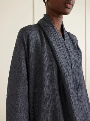 CORTANA Anhelo Crinkled Silk-charmeuse Kimono Jacket