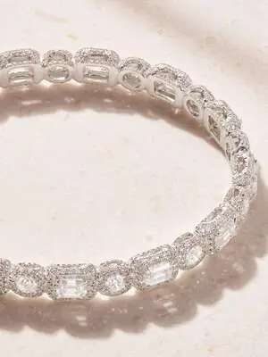 DAVID MORRIS Carousel 18-karat White Diamond Bracelet