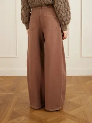 Brunello Cucinelli Embellished High-rise Wide-leg Jeans