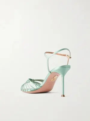 AQUAZZURA Serenity 85 Knotted Satin Sandals