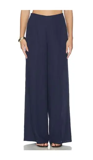 Generation Love Kelela Linen Pants In Navy - French Navy