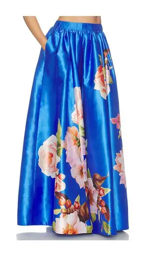Hemant & Nandita Floral Print Maxi Skirt
