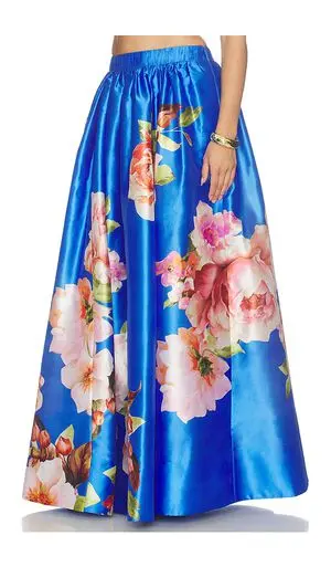 Hemant & Nandita Floral Print Maxi Skirt