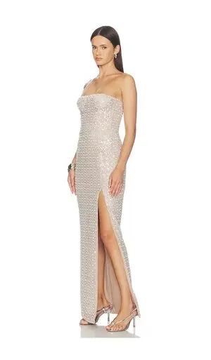 BRONX BANCO Allegra Pearl Veronica Maxi Dress