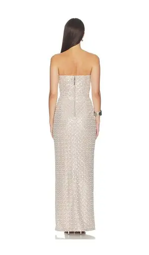 BRONX BANCO Allegra Pearl Veronica Maxi Dress