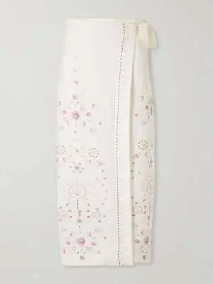 Agua Bendita Litoral Playa Printed Linen Coverup