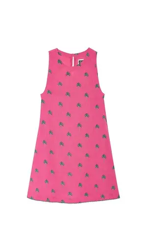 Beach Riot Little Caprina Dress In Pink - Flamingo Fronds