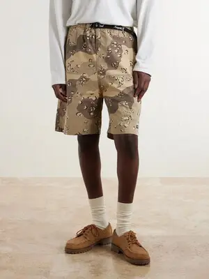Kapital Straight-leg Camouflage Print Cotton Shorts
