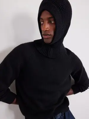 LEMAIRE Ribbed Wool Balaclava