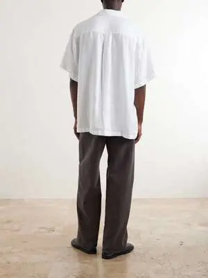 JAMES PERSE Convertible-collar Linen Shirt