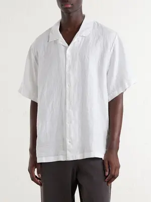 JAMES PERSE Convertible-collar Linen Shirt - White